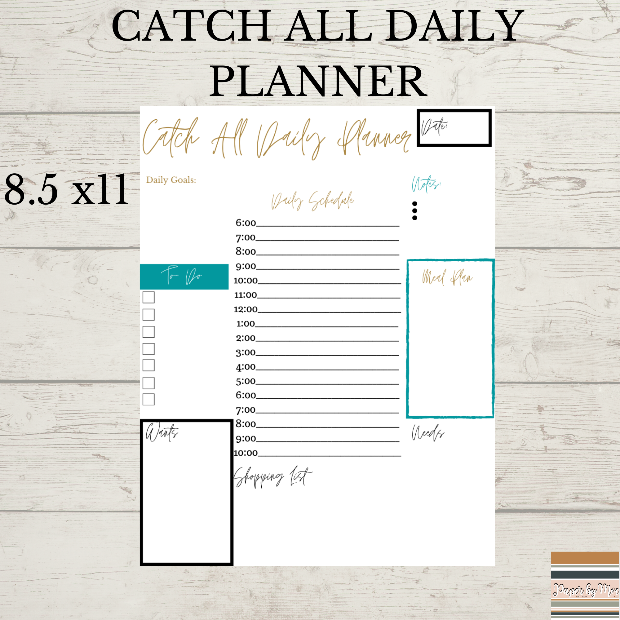 Catch All Daily Planner – Paper By Moe