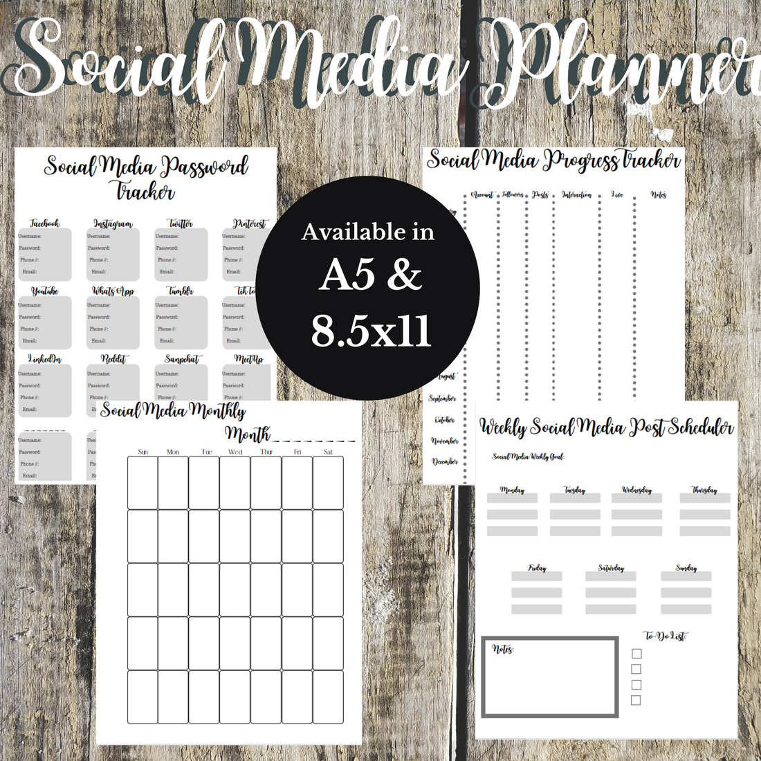 Social Media Digital Planner – Paper By Moe
