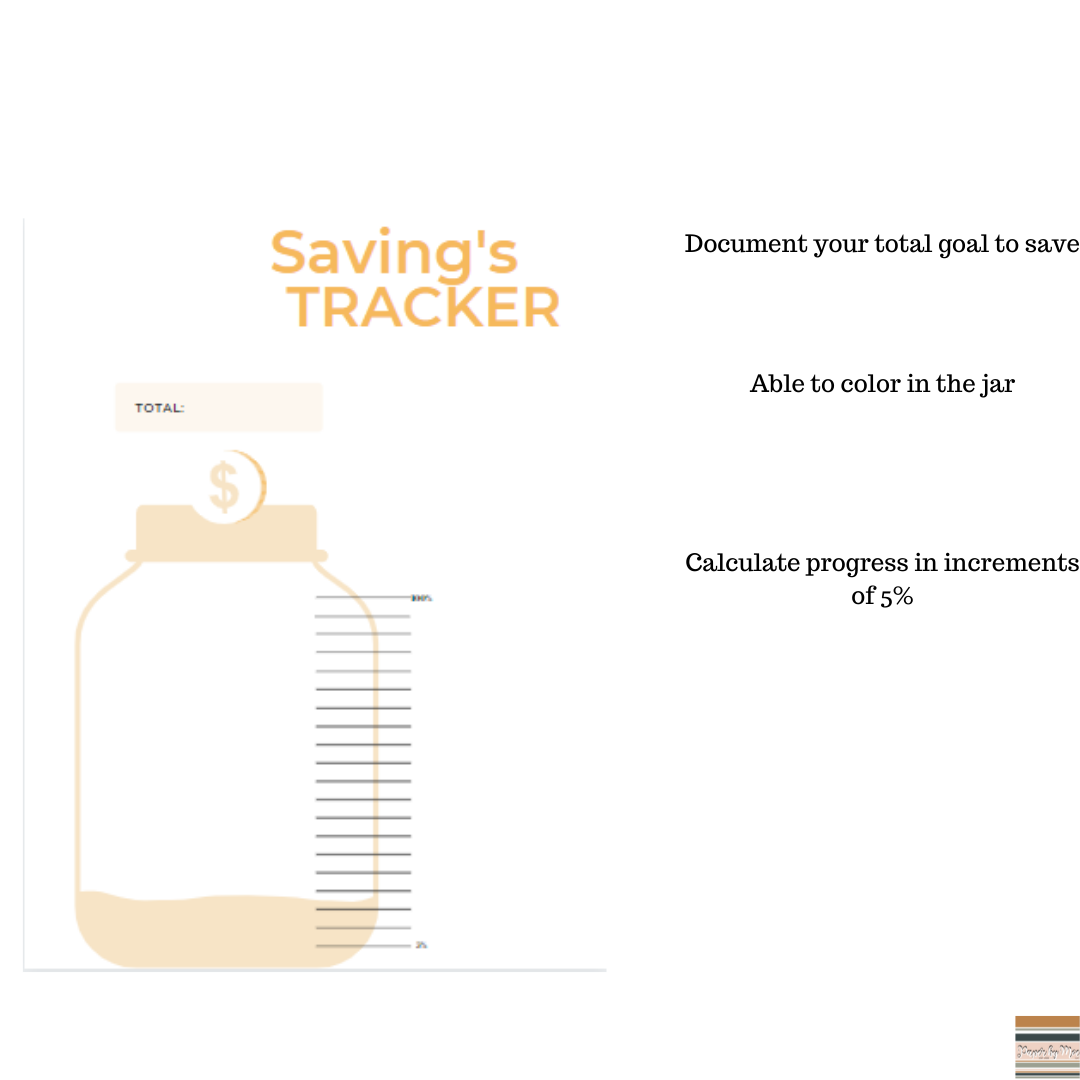 Yellow Coin Jar Savings Tracker – Paper By Moe