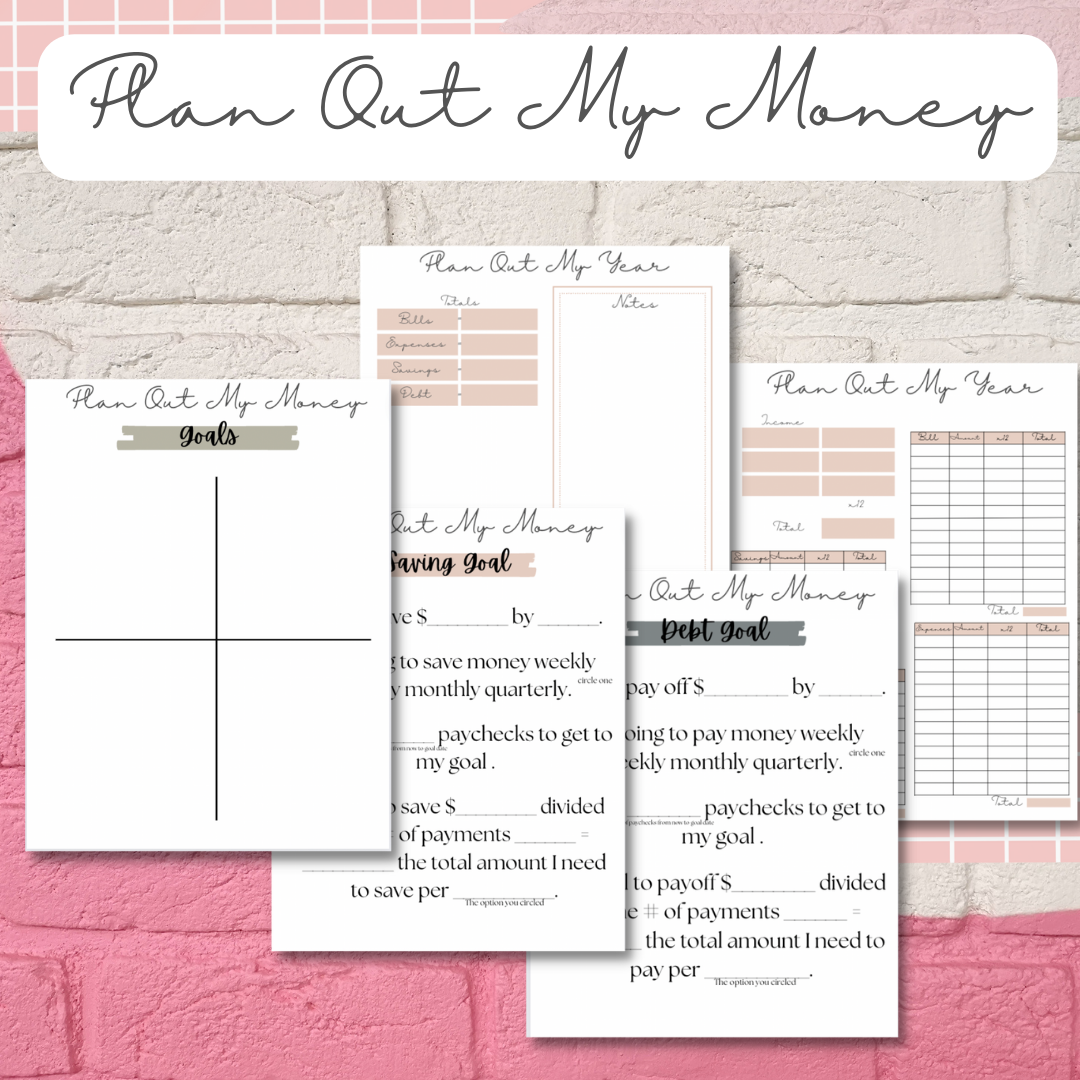 Plan Out My Money PRINTABLE – Paper By Moe